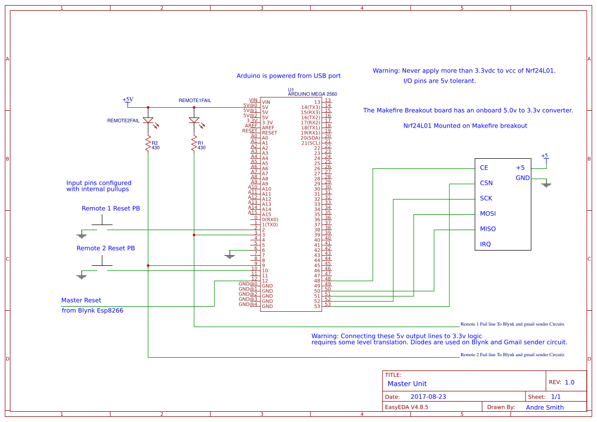 Alarm system using arduino and nrf24l01 - EasyEDA open source hardware lab