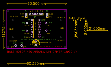 BASE MOTOR N20 ARDUINO MINI L293D V4 - OSHWLab