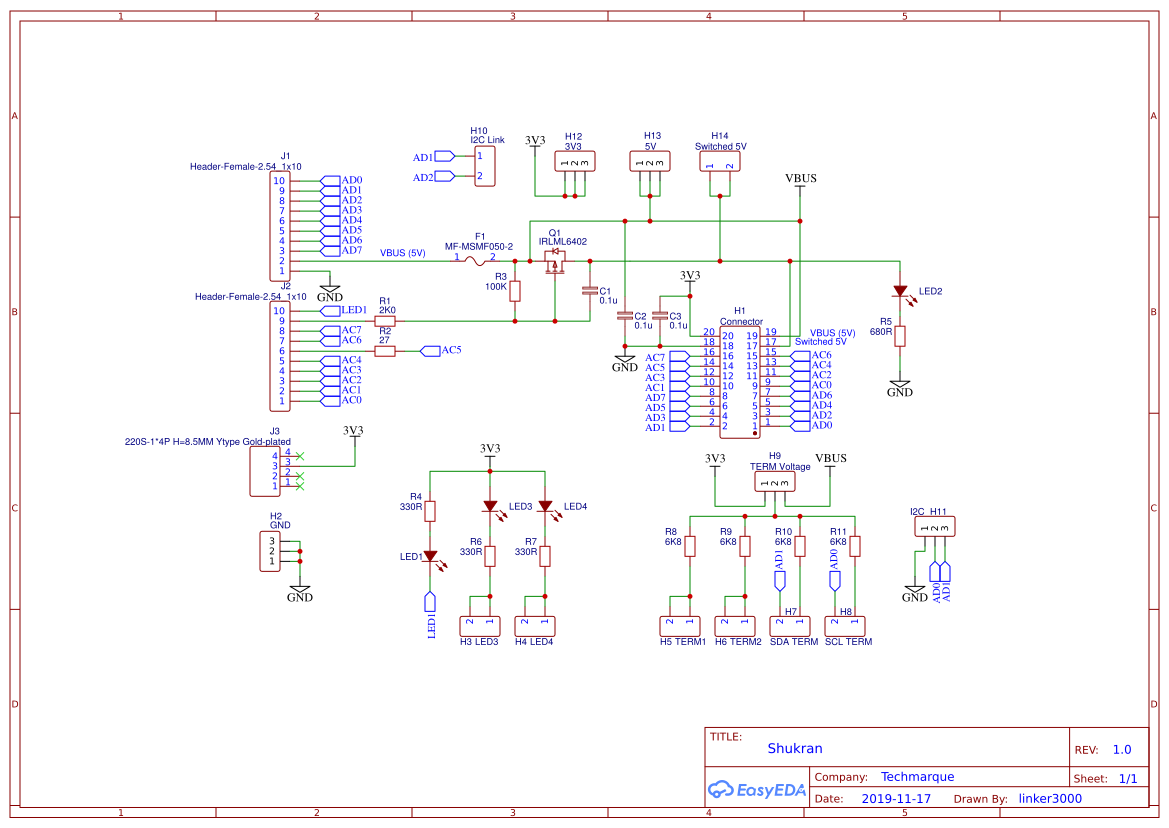 Shukran: Baseboard for the CJMCU FT232H module - OSHWLab