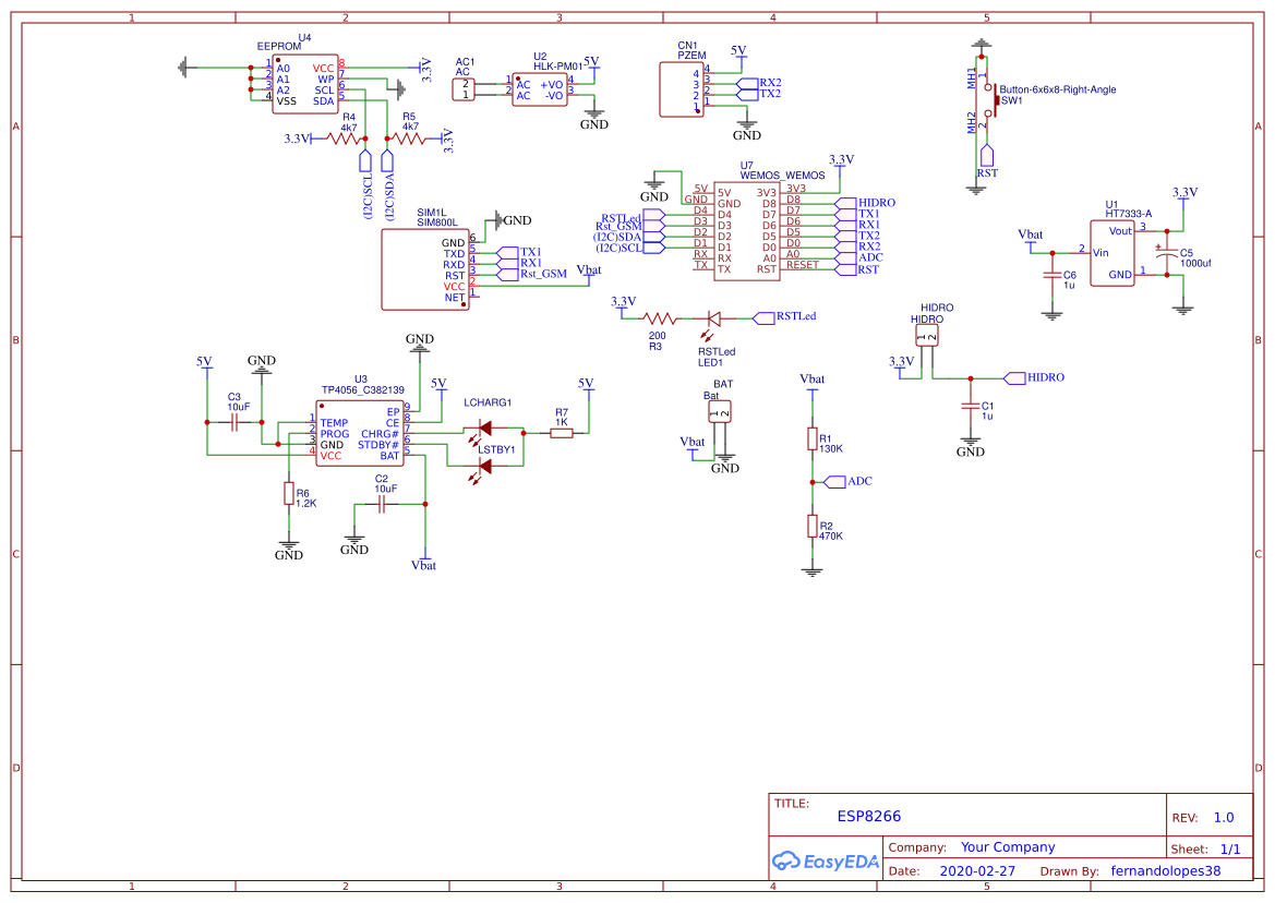 Sensor Hidrometro_ESP8266 - EasyEDA open source hardware lab