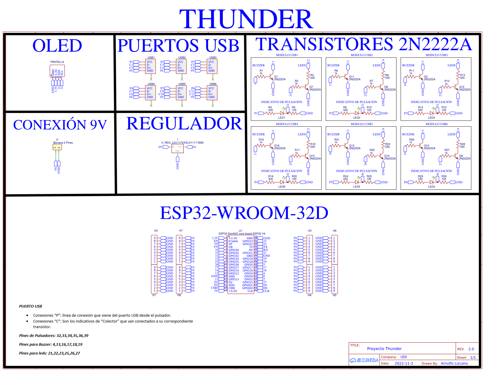 Esquematico para placa principal proyecto Thunder - EasyEDA open source ...