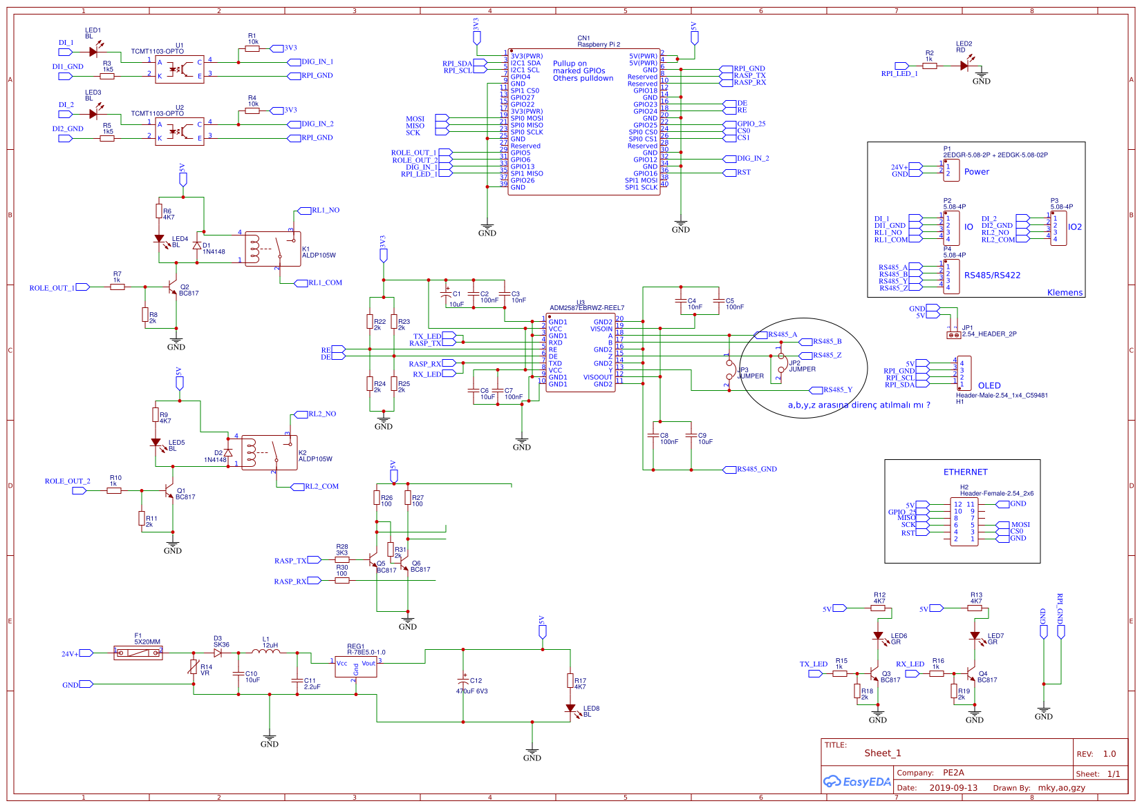 basit rs485 - Platform for creating and sharing projects - OSHWLab