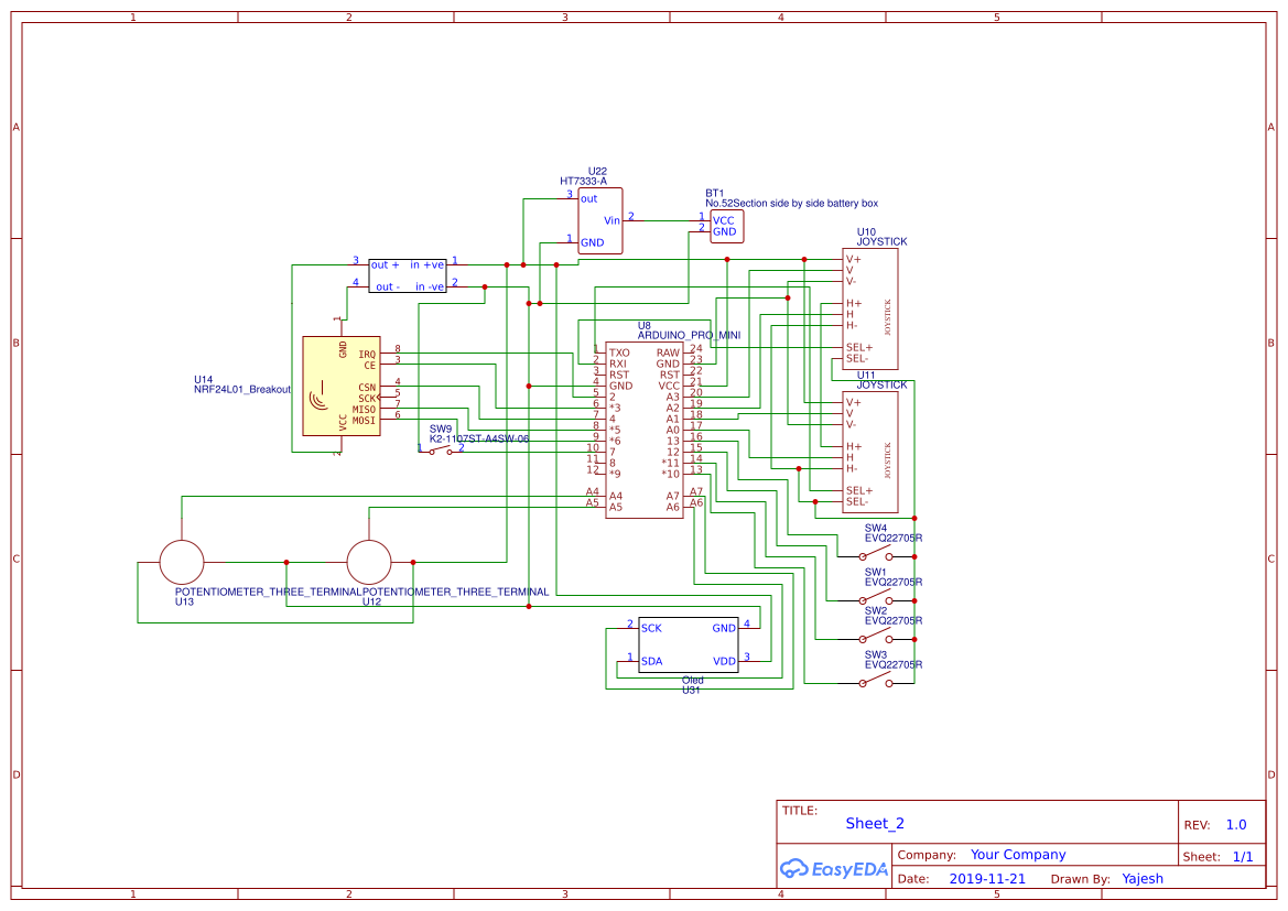 Arduino Pro Mini 3.3v transmitter - EasyEDA open source hardware lab