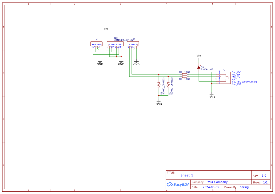 FluidDial RJ12 Adapter - EasyEDA open source hardware lab