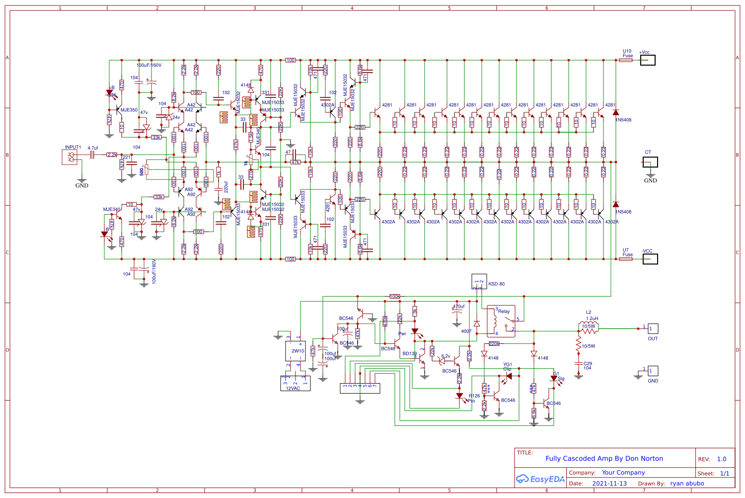 Fully Cascoded Amp - OSHWLab
