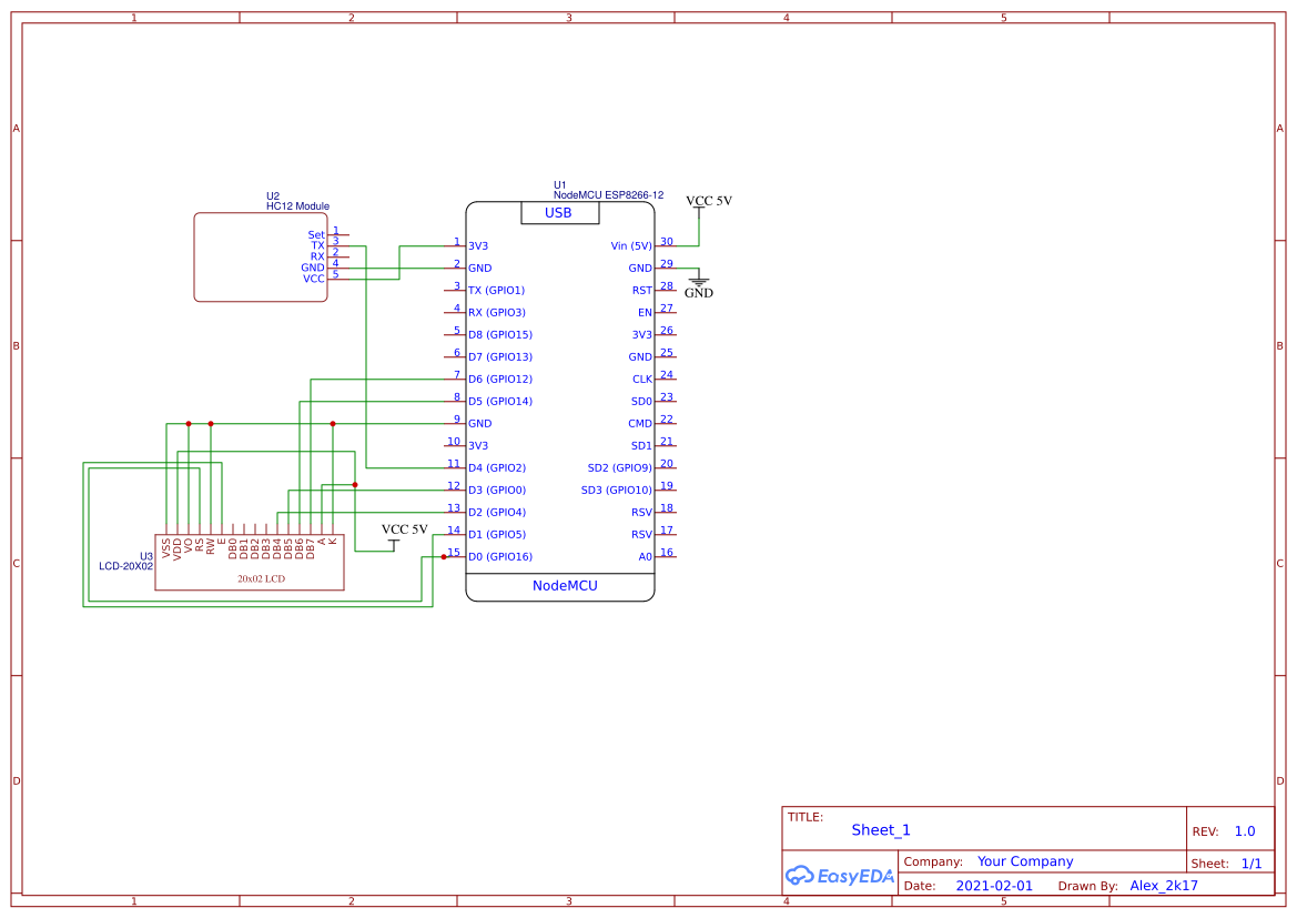 ESP8266 HC12 server GET - EasyEDA open source hardware lab