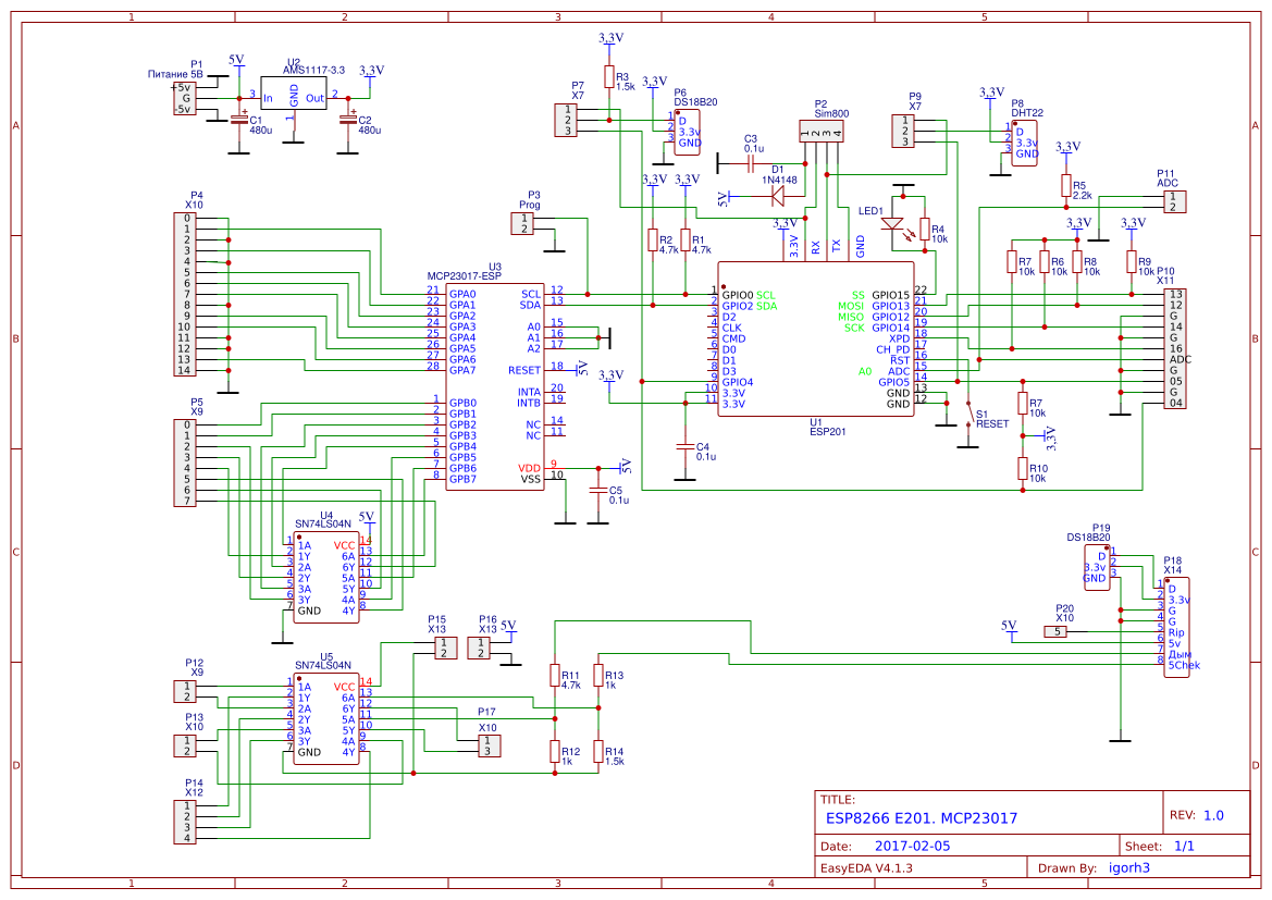 ESP8266 E201 - EasyEDA open source hardware lab