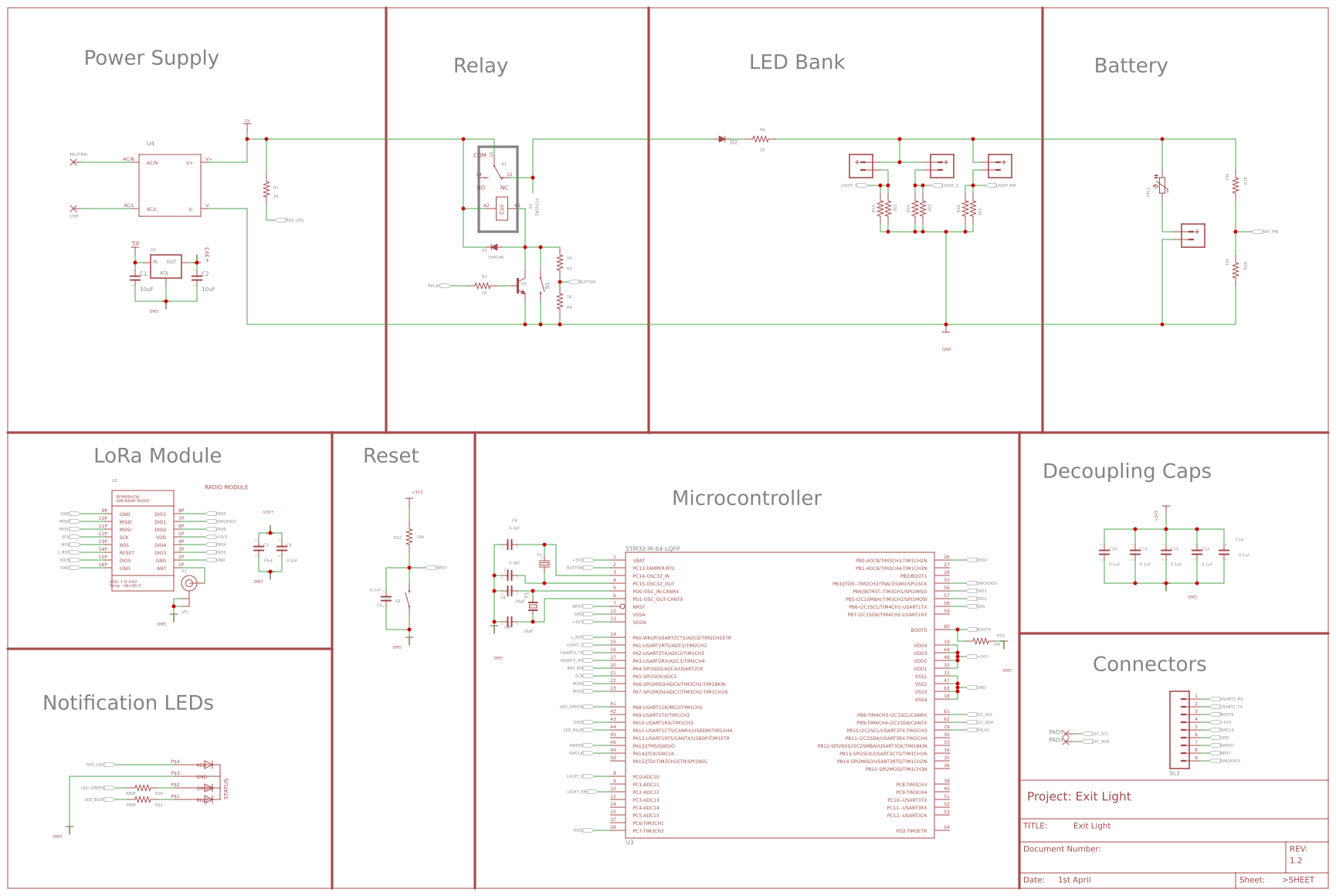 Exit Light HEX-E-1A.sch - Platform for creating and sharing projects - OSHWLab