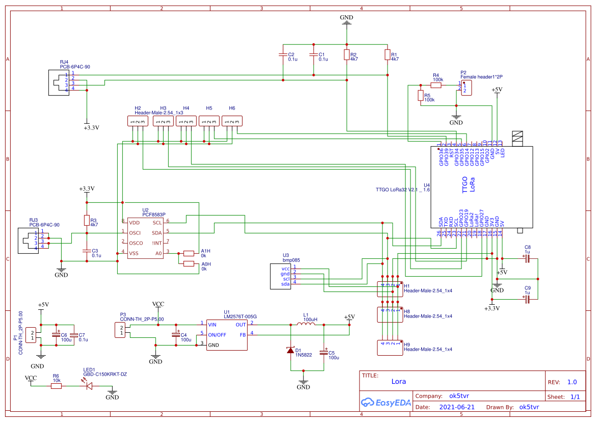 meteostanice LORA - EasyEDA open source hardware lab