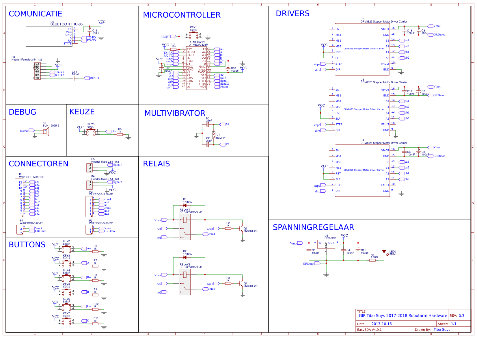 GIP Tibo Suys 2017-2018 Robotarm Hardware Rev 0.3 - OSHWLab