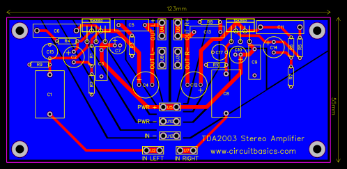 TDA2003 Stereo Amplifier - OSHWLab