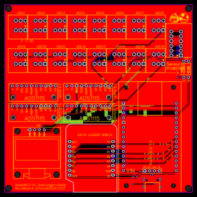 Data Logger Nodemcu V3 ADS1115 - EasyEDA open source hardware lab