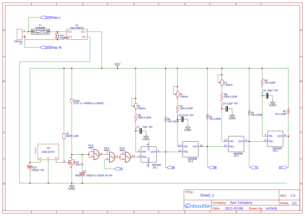 blocWC sequencer - EasyEDA open source hardware lab