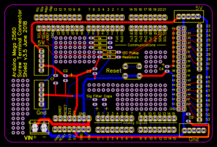 Arduino Mega Terminal Shield copy copy - OSHWLab