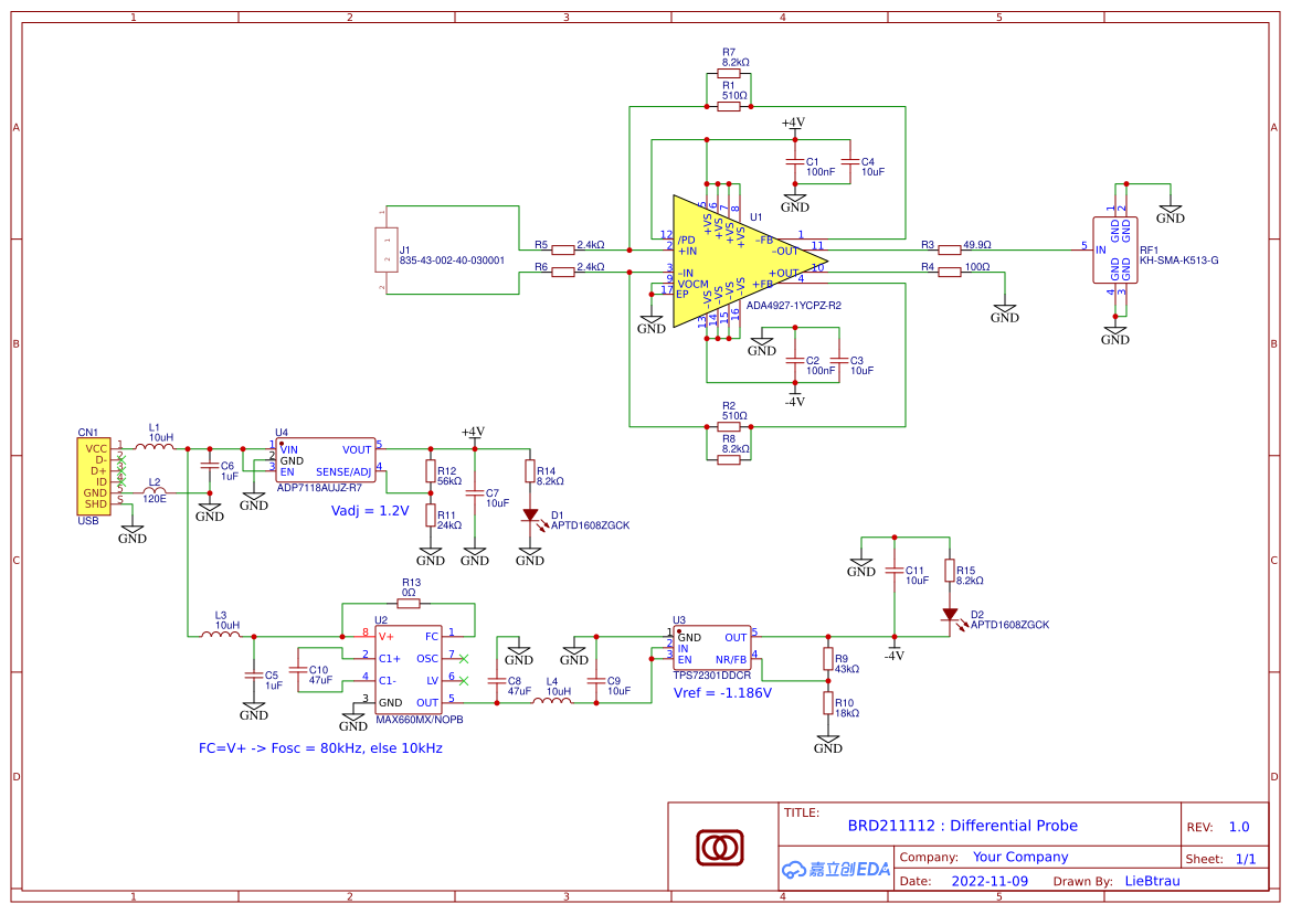diff-probe - EasyEDA open source hardware lab