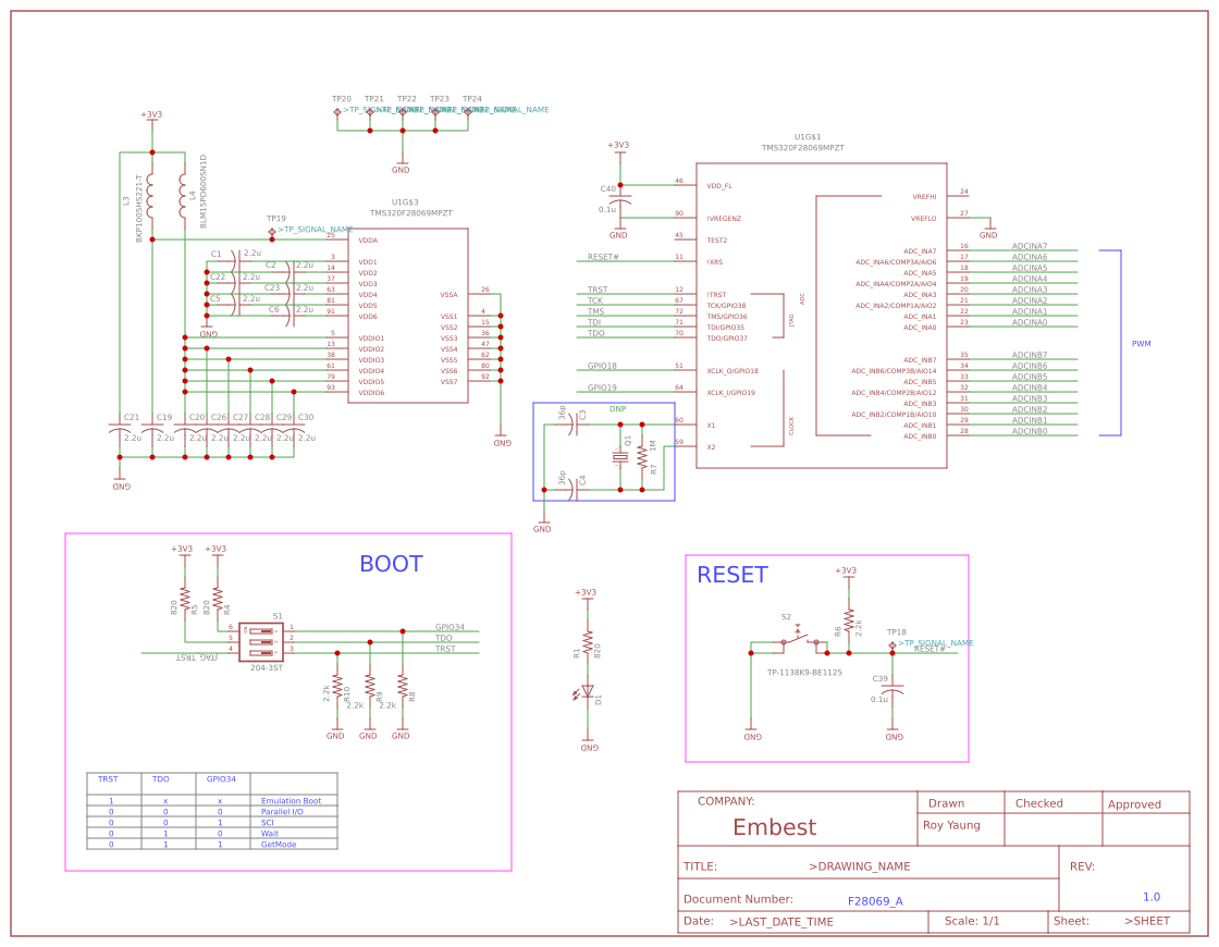 LAUNCHXL-F28069M || Schematic - Platform for creating and sharing projects - OSHWLab