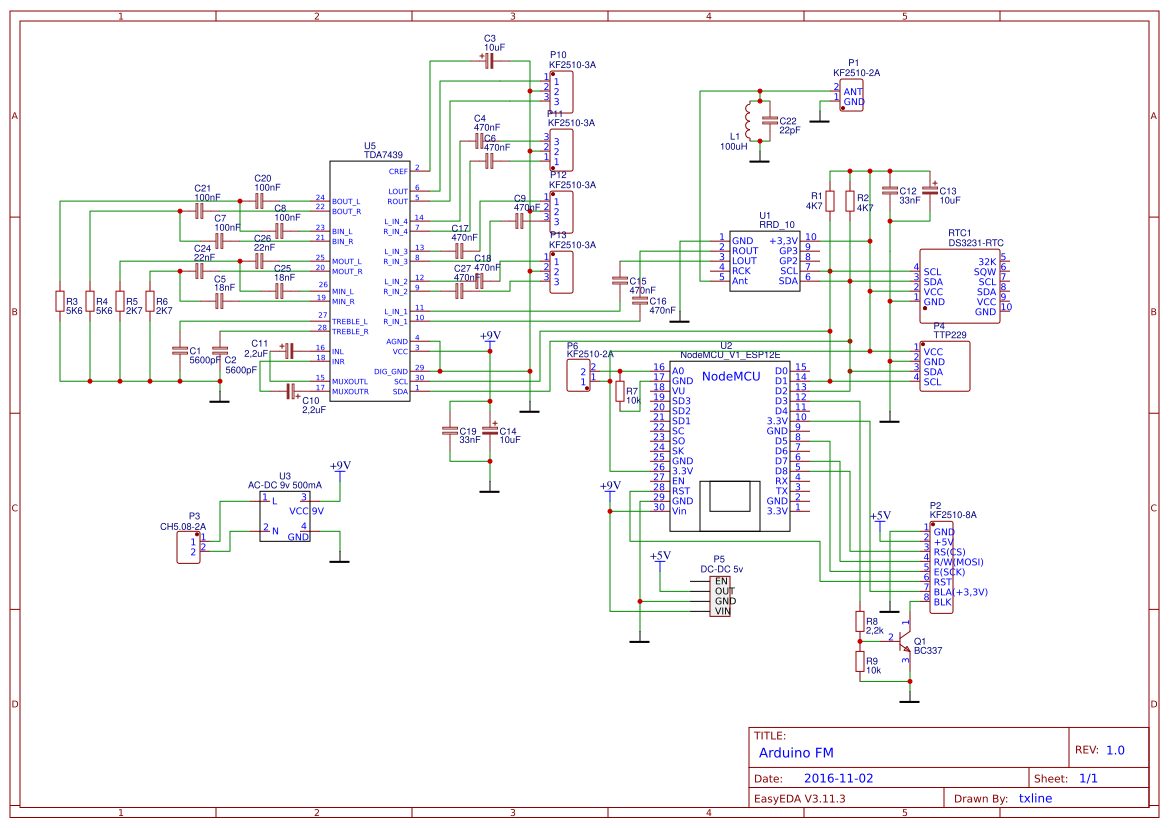 Esp8266(Node mcu) FM v1.0 copy - OSHWLab