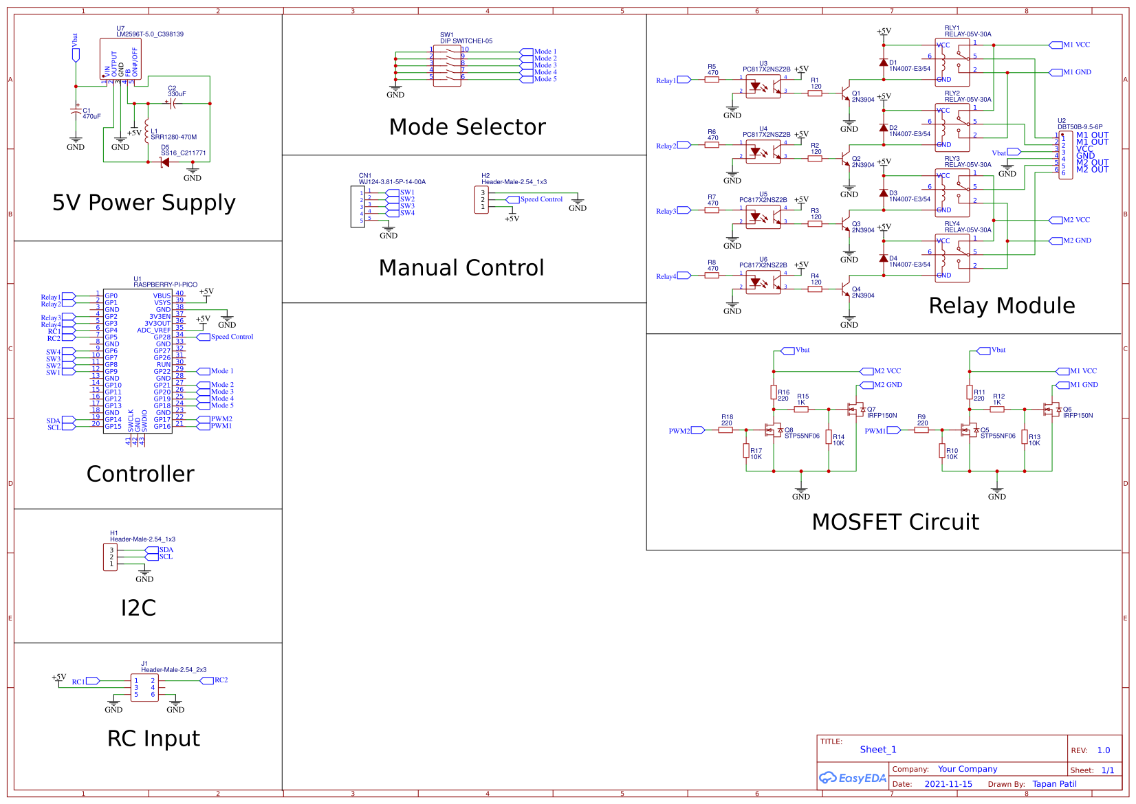 Custom Motor Driver V2 - EasyEDA open source hardware lab