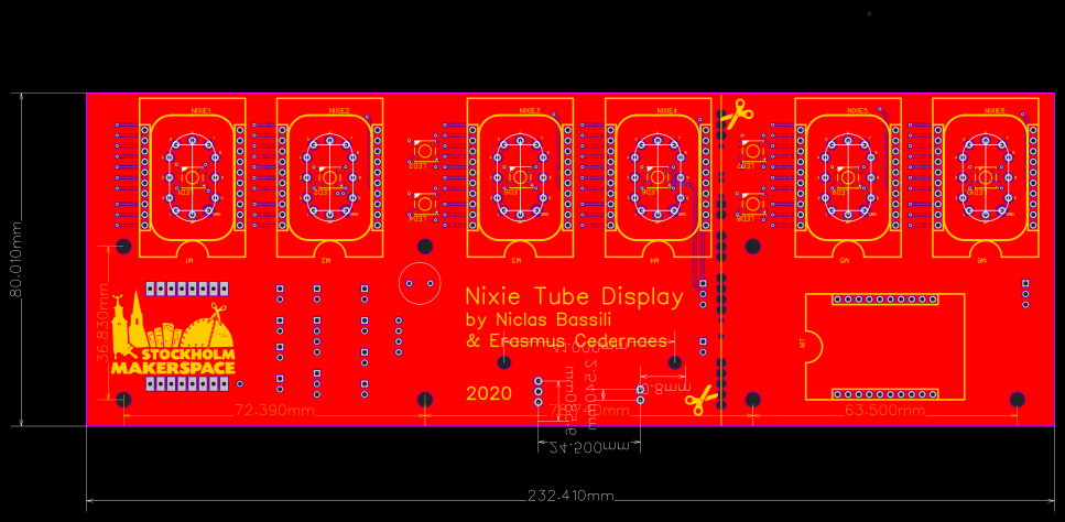 SMS Nixie Clock - OSHWLab
