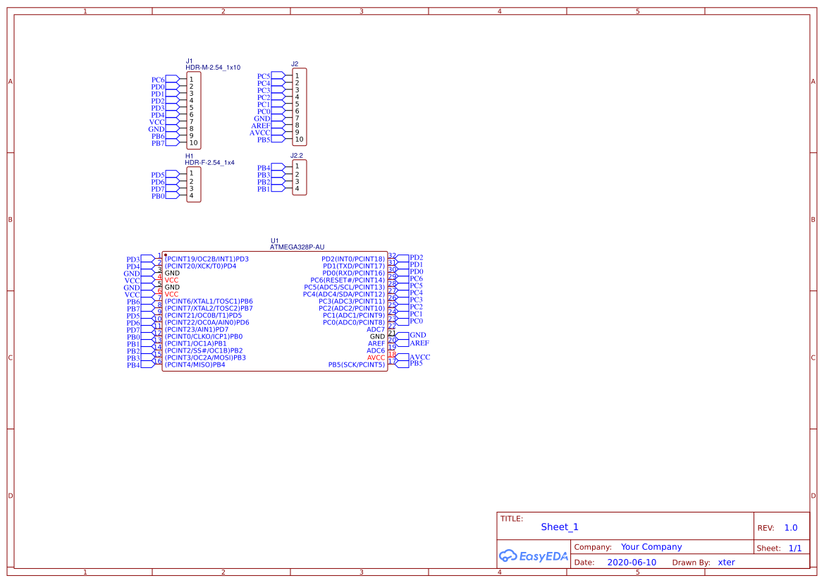 Atmega328P qfp adapter - OSHWLab