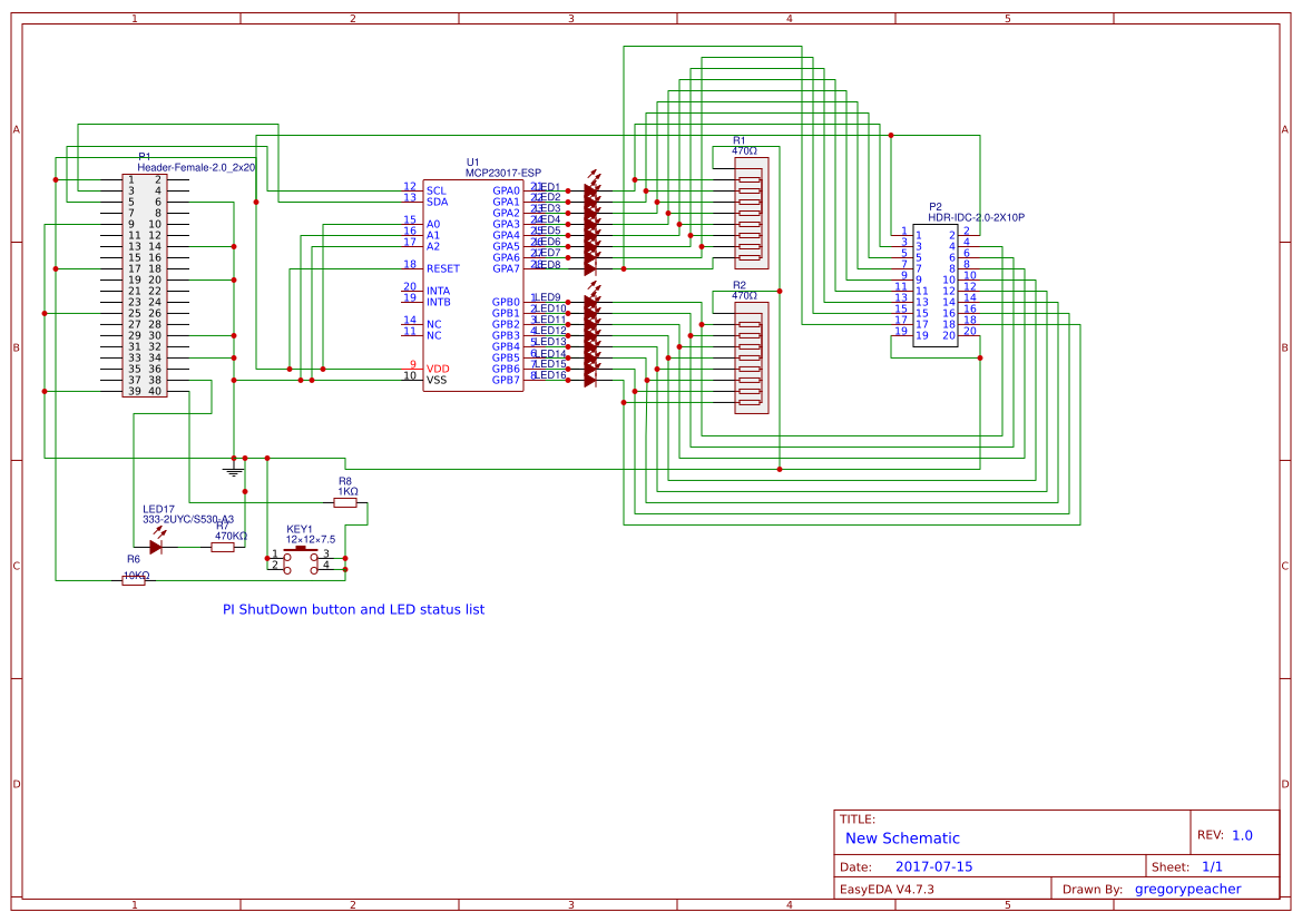 MCP23017 PI HAT - OSHWLab