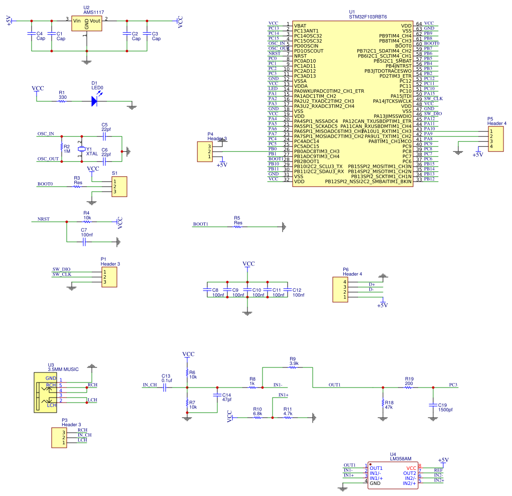 MUSIC LED BASE ON STM32F103 copy copy - EasyEDA open source hardware lab