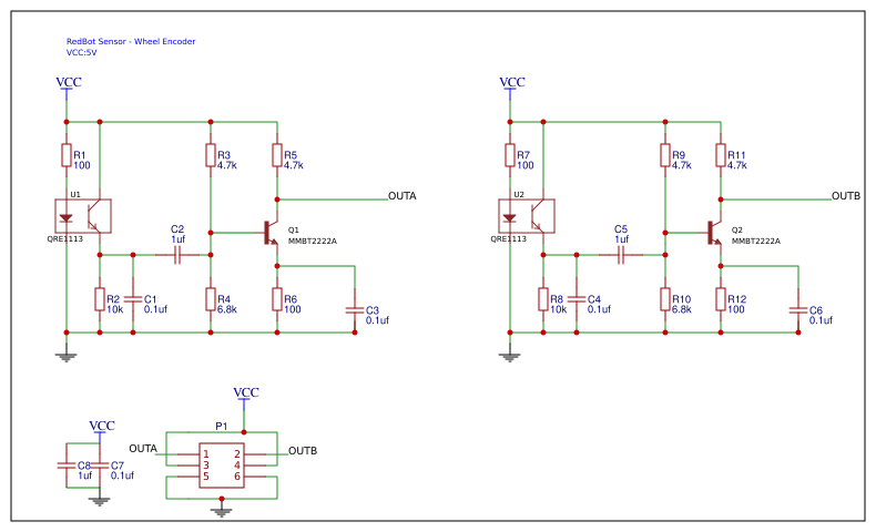 SparkFun RedBot Sensor - Wheel Encoder - EasyEDA open source hardware lab