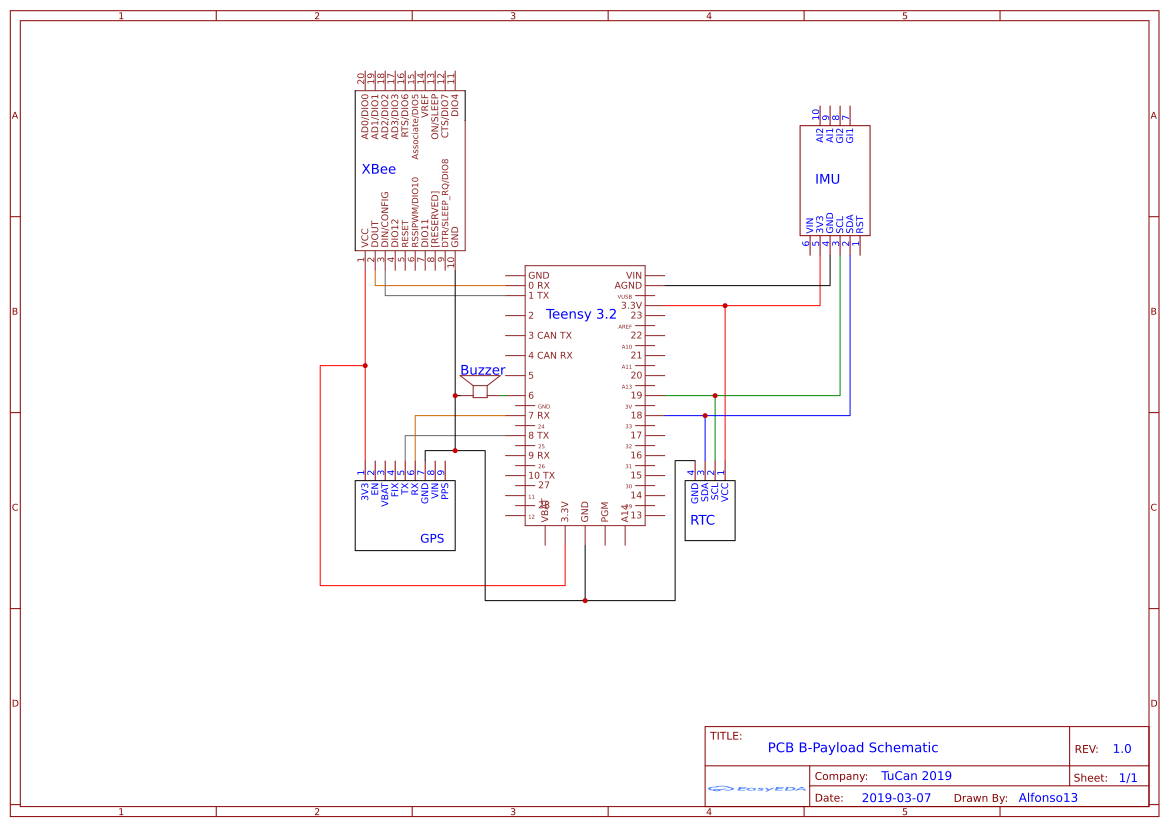 PCB B - Payload - EasyEDA open source hardware lab
