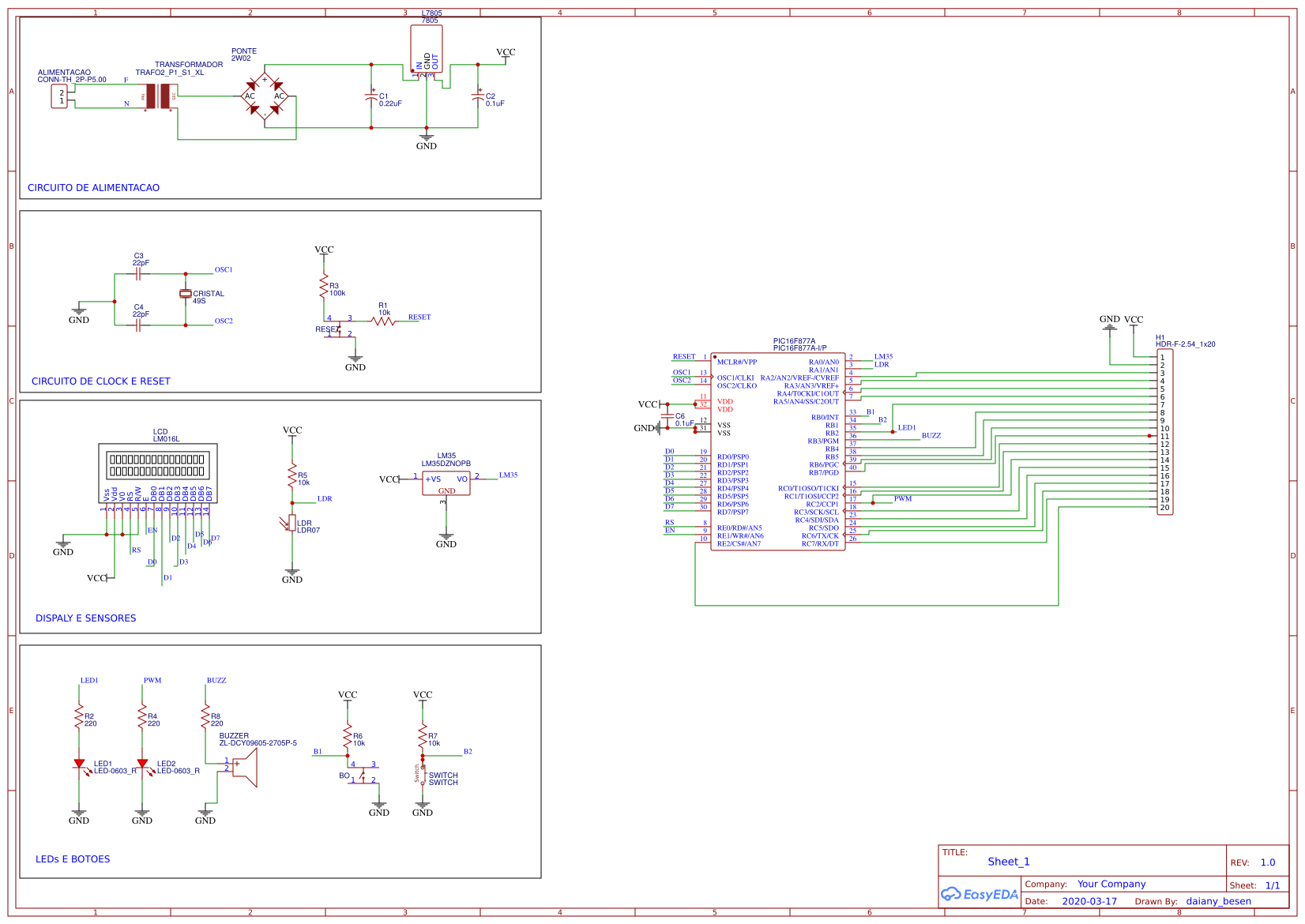 Projeto Embarcados v1 - OSHWLab