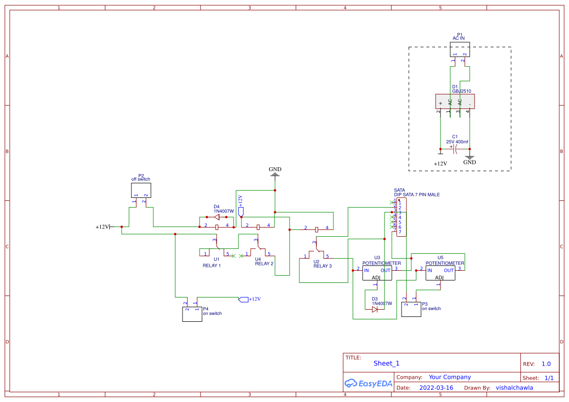 latching relay switch - EasyEDA open source hardware lab