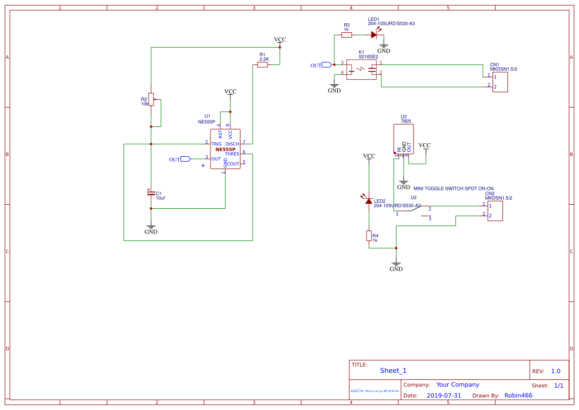 adjustable 555 timer print - EasyEDA open source hardware lab