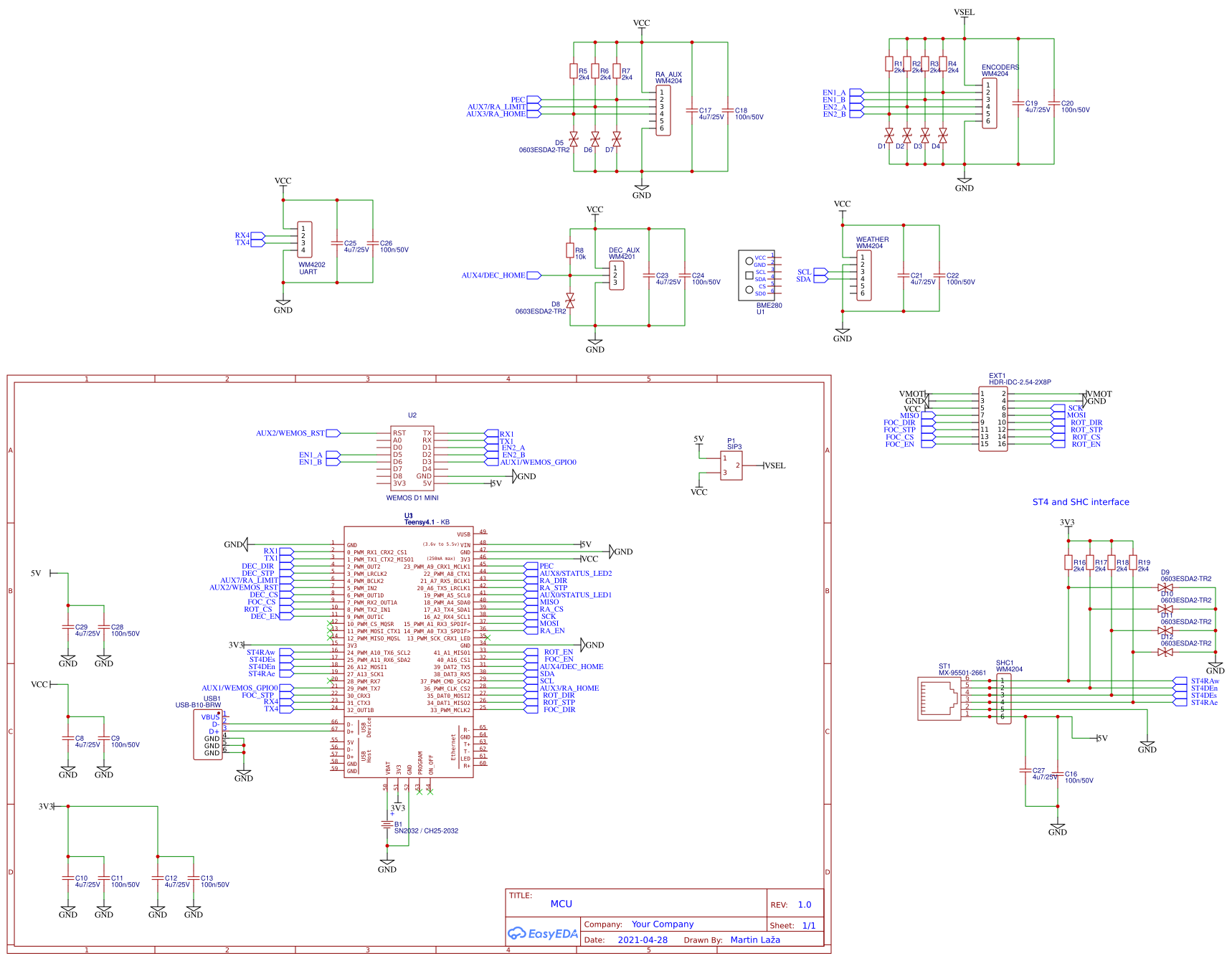 OnStep_MaxiTeensy - EasyEDA open source hardware lab