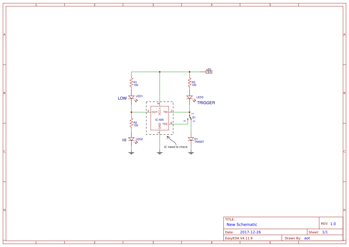 Simple 555 ICs Tester Circuit - EasyEDA open source hardware lab