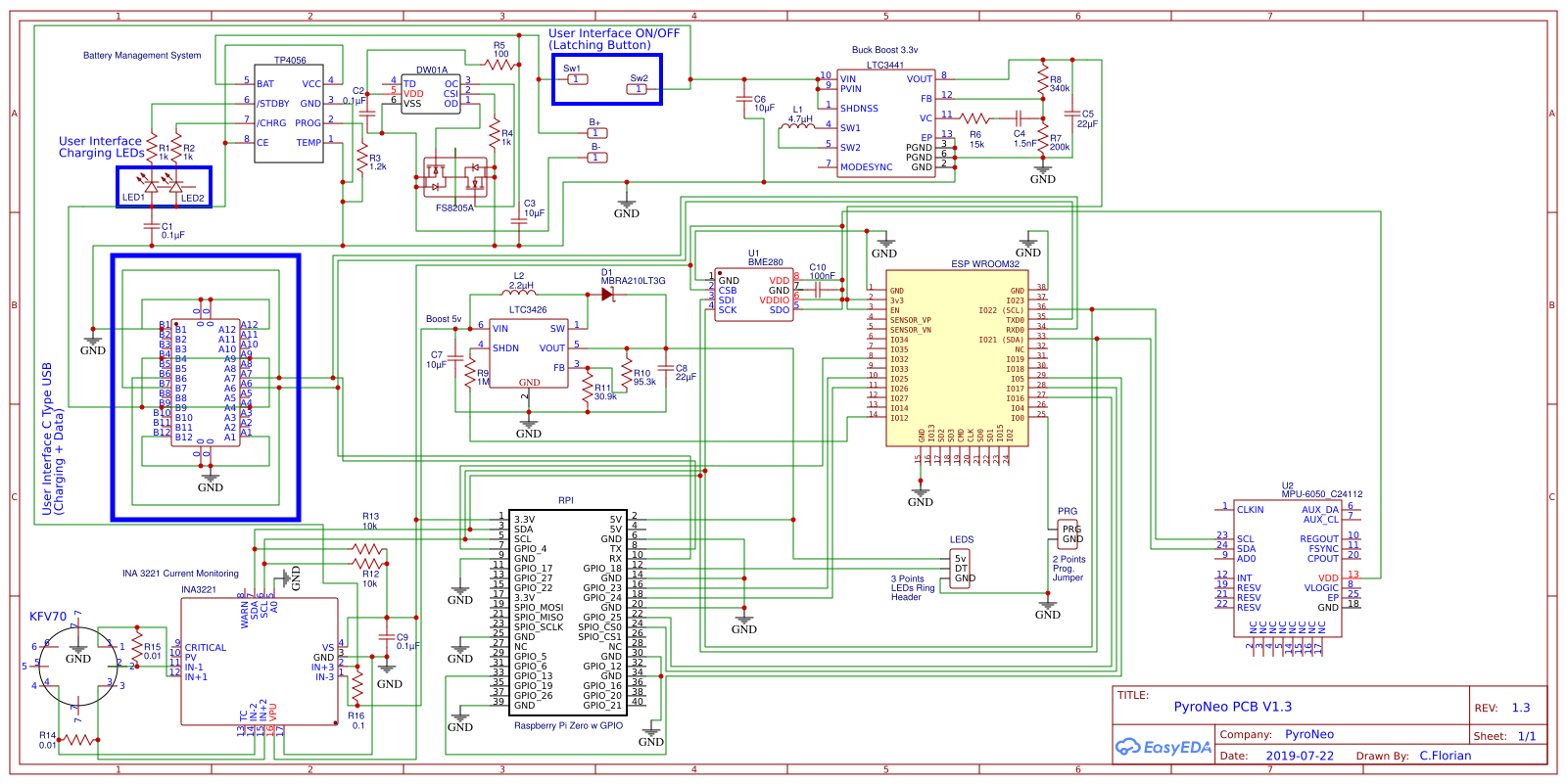 PyroNeo PCB 1.1 - EasyEDA open source hardware lab