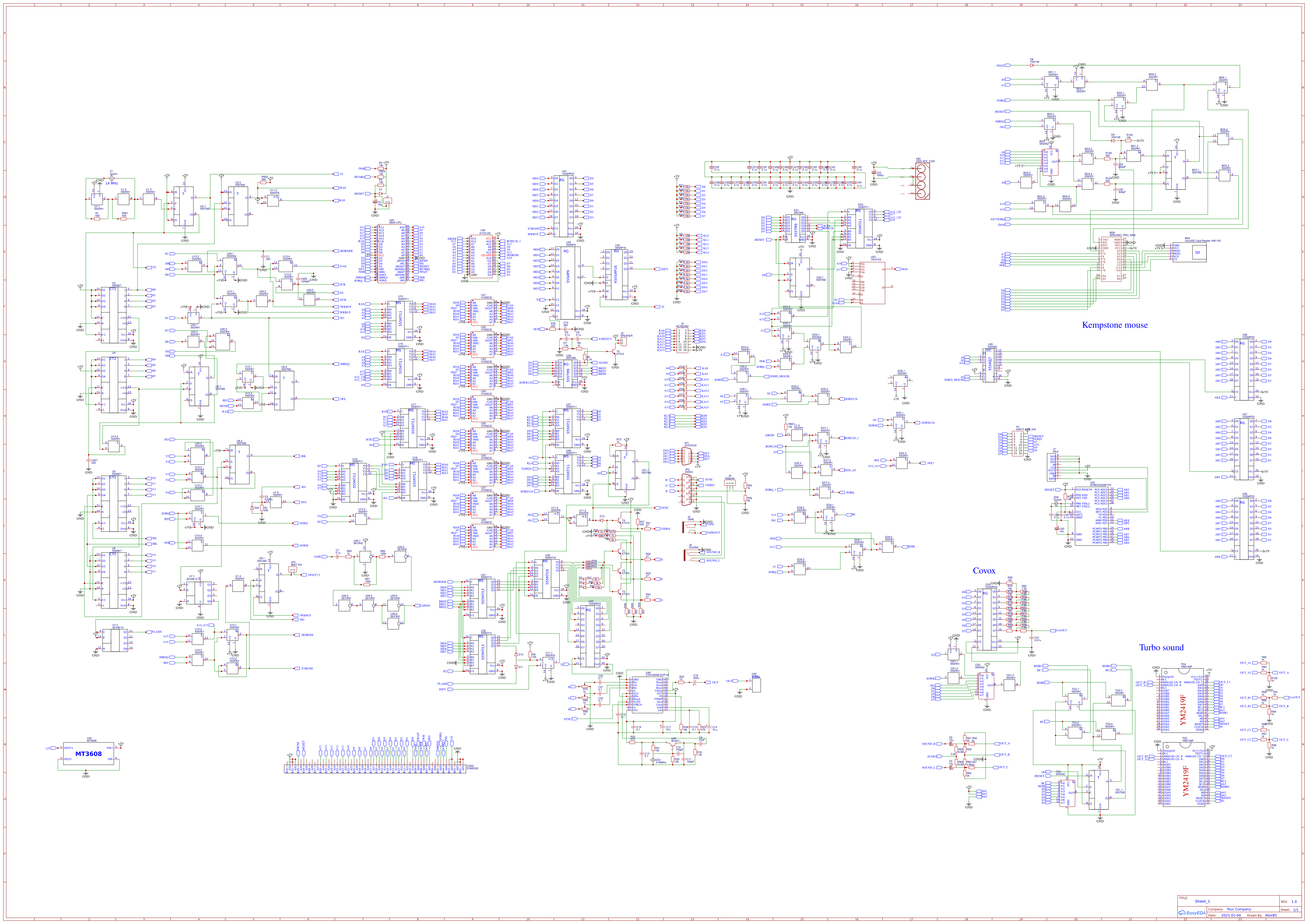 zx spectrum 128+++ - EasyEDA open source hardware lab