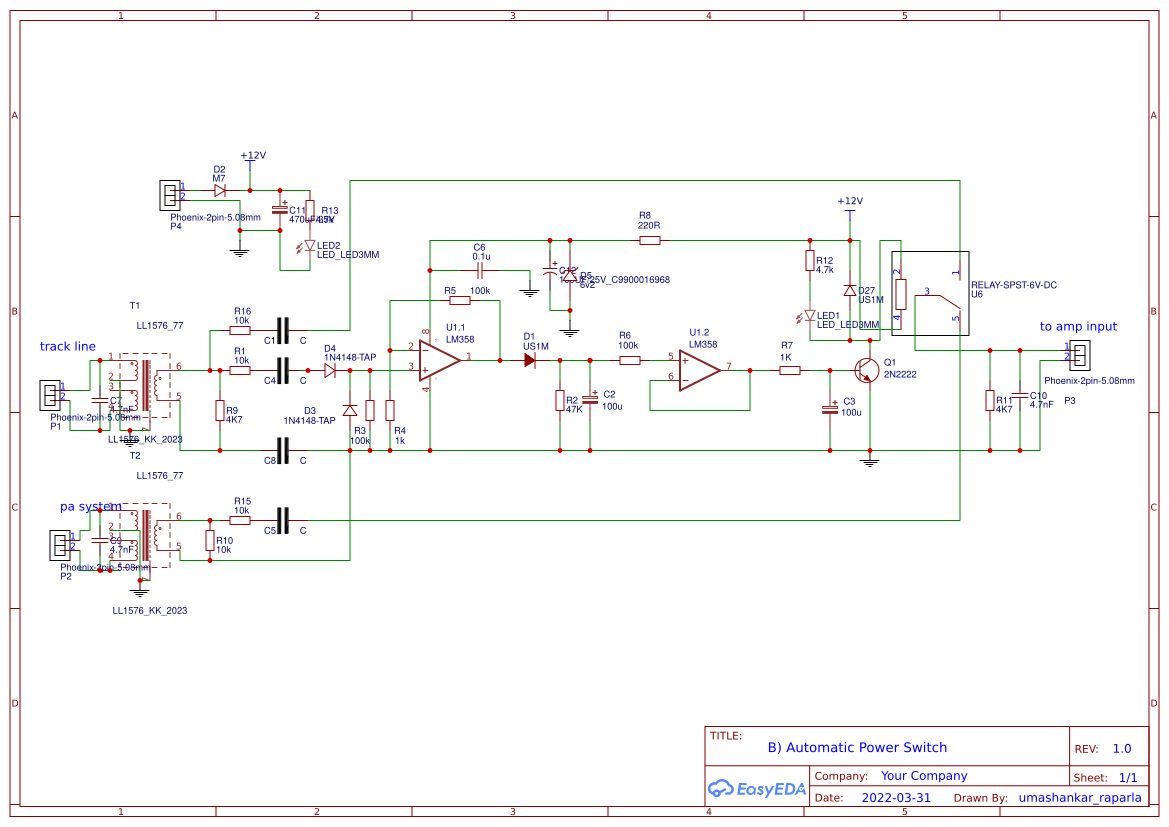 Audio Detector Switch - OSHWLab