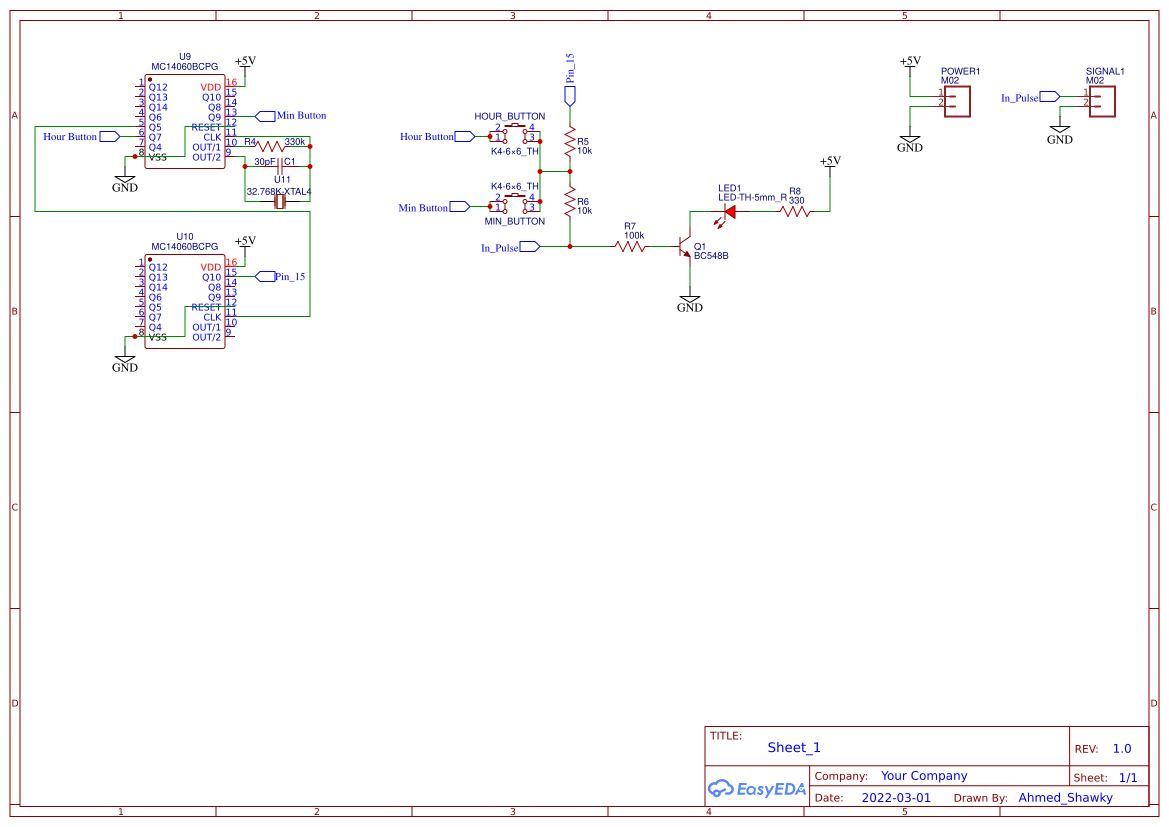 Big Digital watch - EasyEDA open source hardware lab