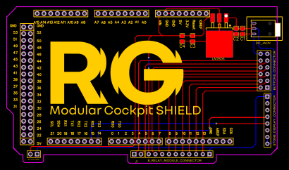 Arduino SHIELD Cockpit Modulaire - OSHWLab