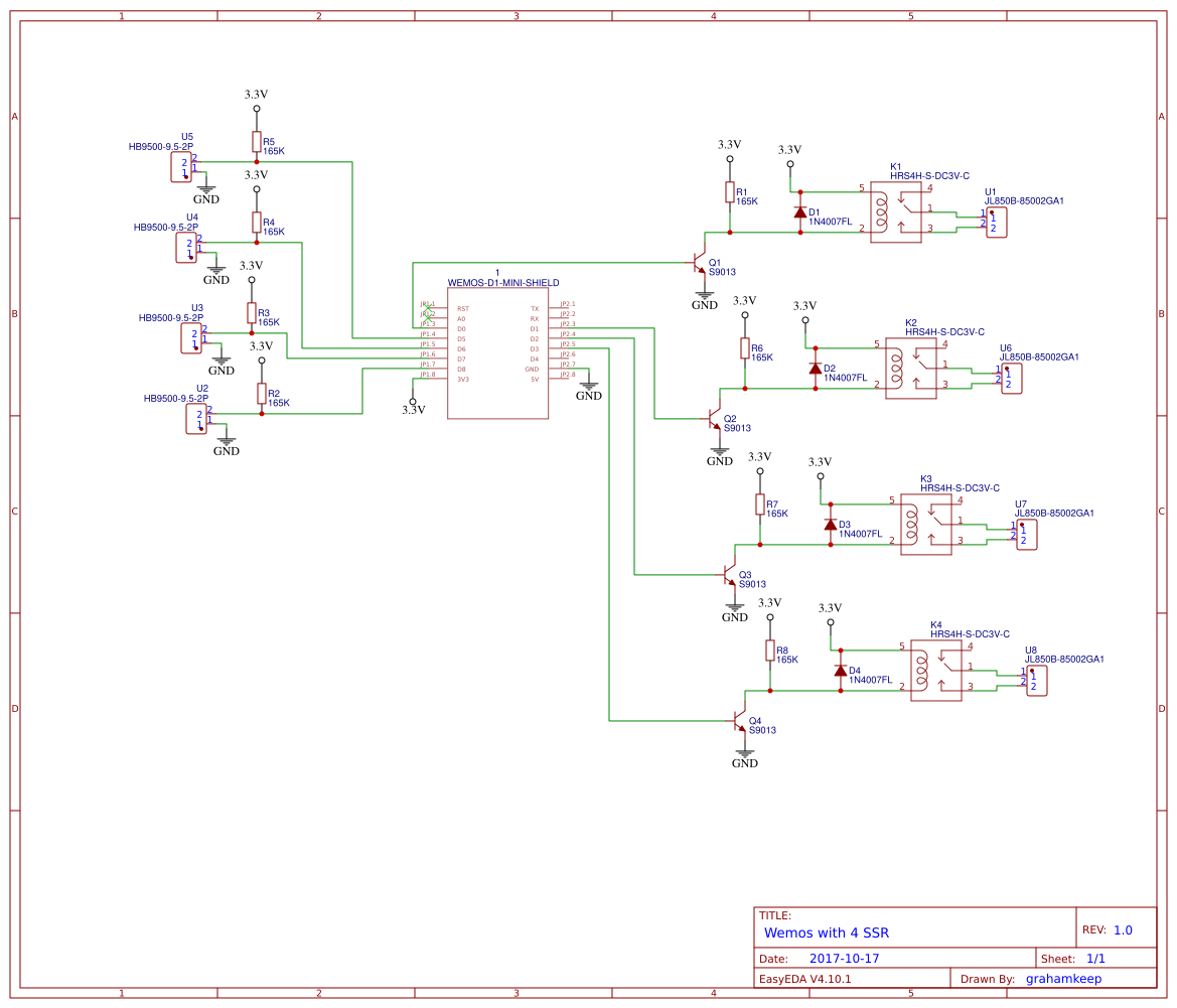 Relay board adapter for wall switched lights - EasyEDA open source ...