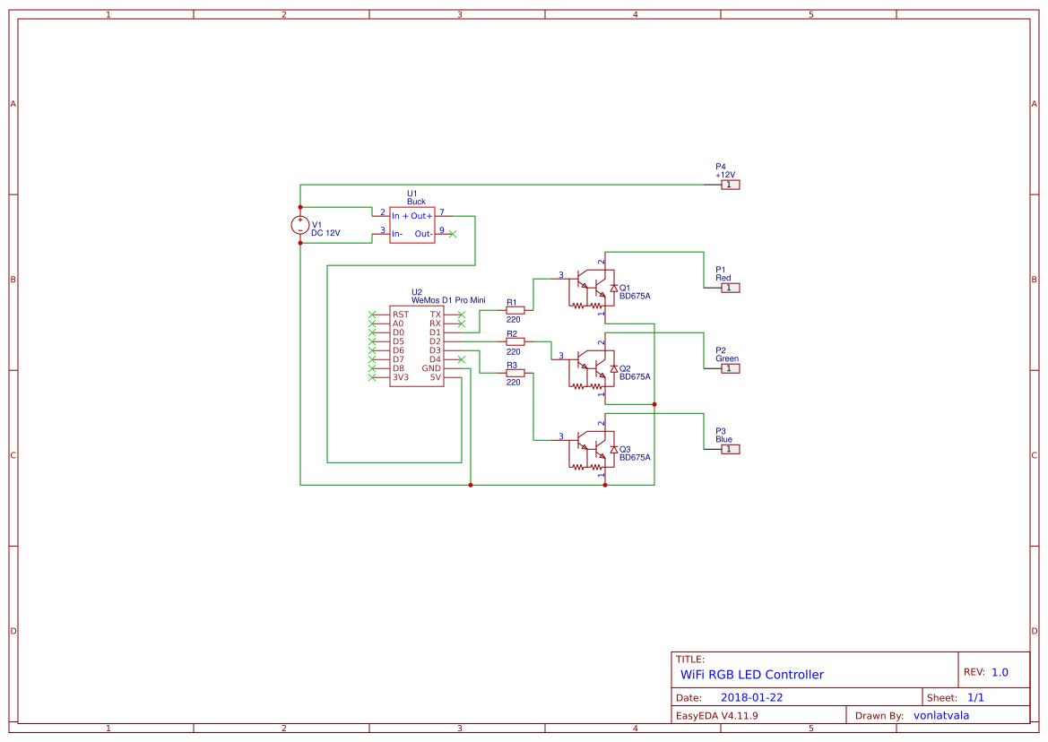 WiFi RGB LED Controller - OSHWLab