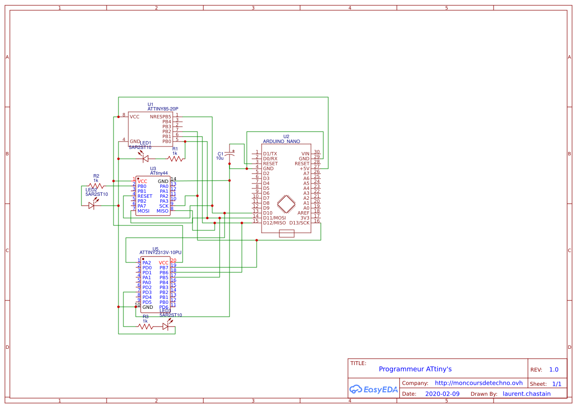 Programmeur-Nano_ATTINY - OSHWLab