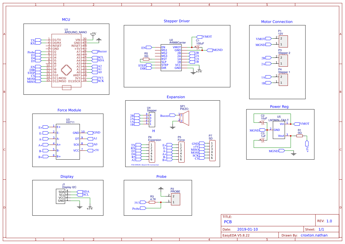Linear Test Rig - EasyEDA open source hardware lab