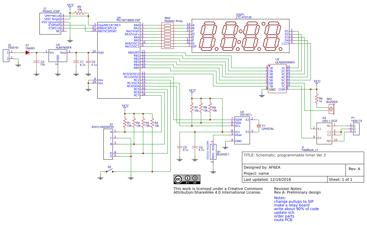Programmable Timer Ver 2 - EasyEDA open source hardware lab
