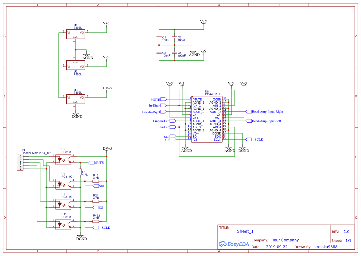 Headphone amp with volume regulator - OSHWLab