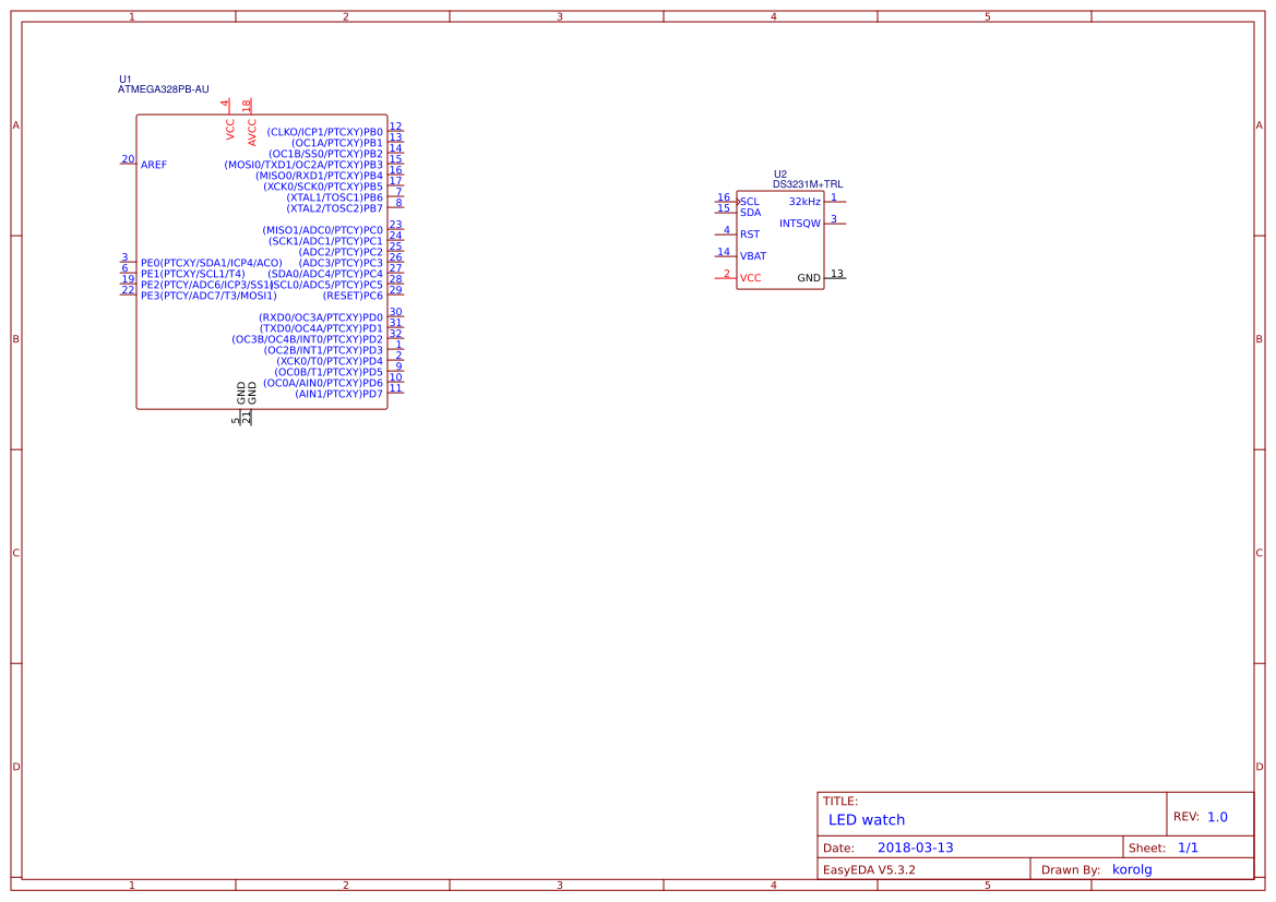 led_watch - EasyEDA open source hardware lab