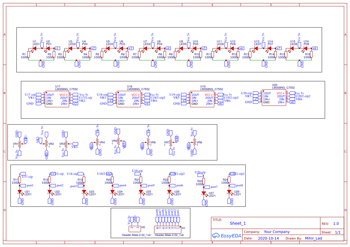 8 ch ir array - EasyEDA open source hardware lab