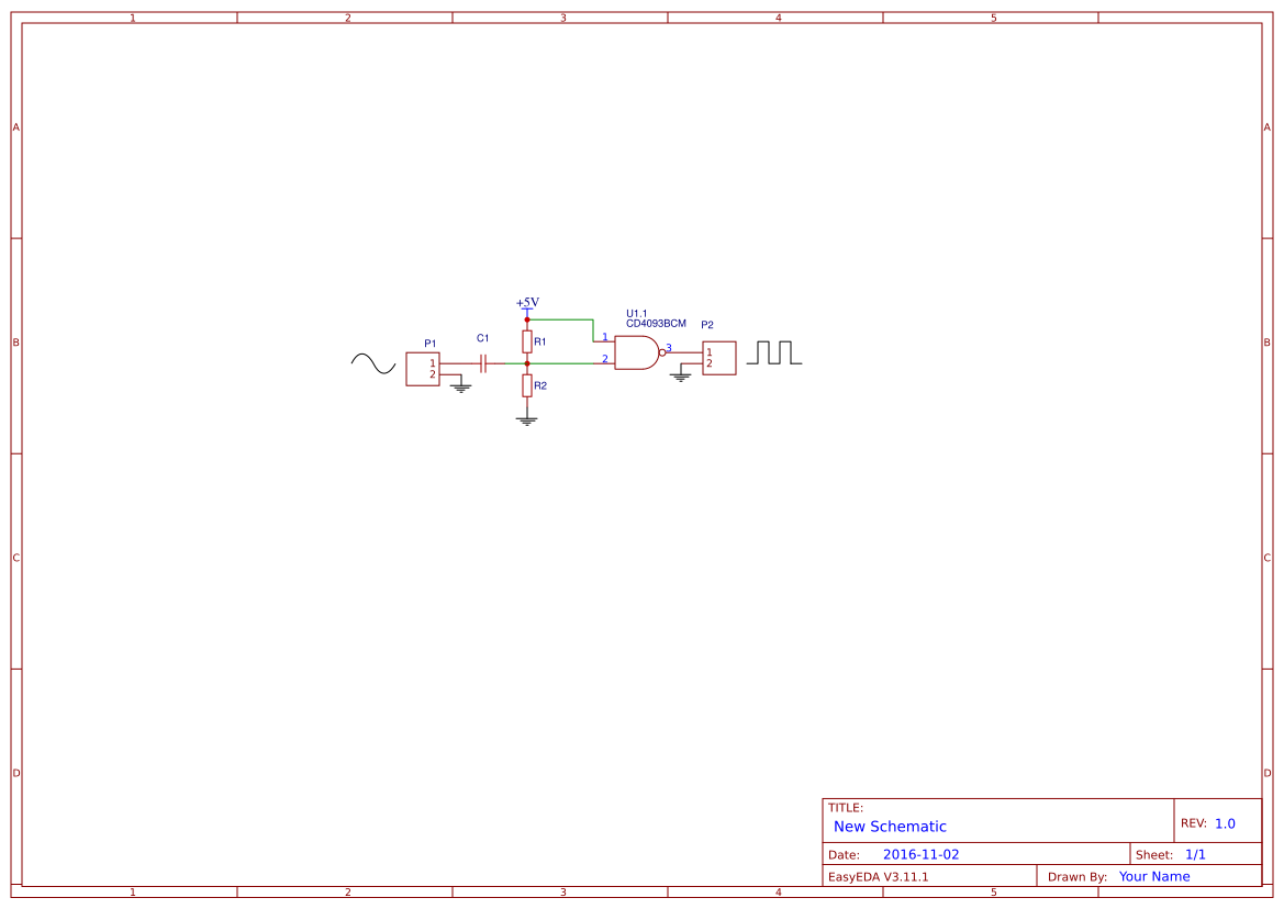 sine to square wave - EasyEDA open source hardware lab