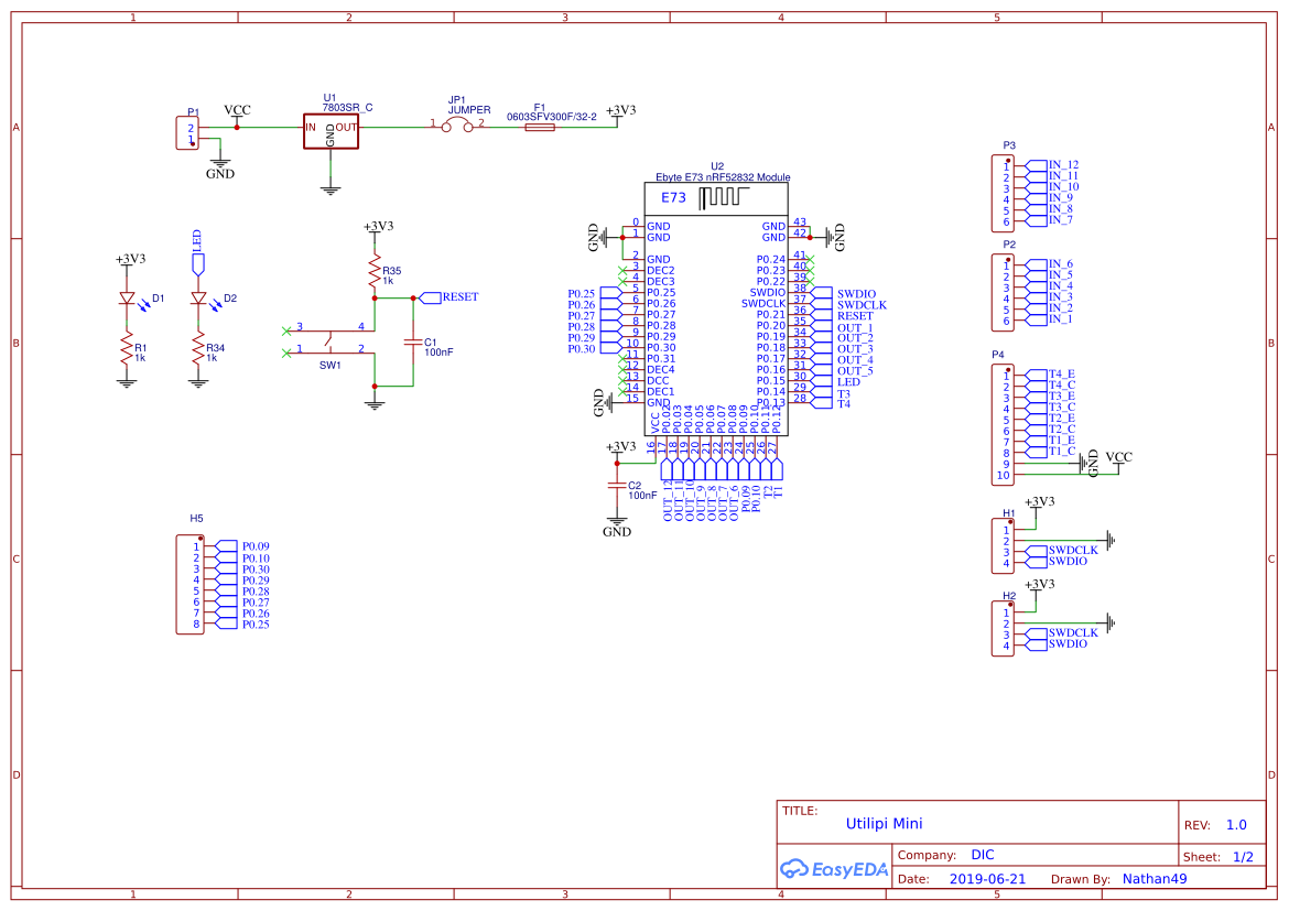 Utilipi Mini - EasyEDA open source hardware lab