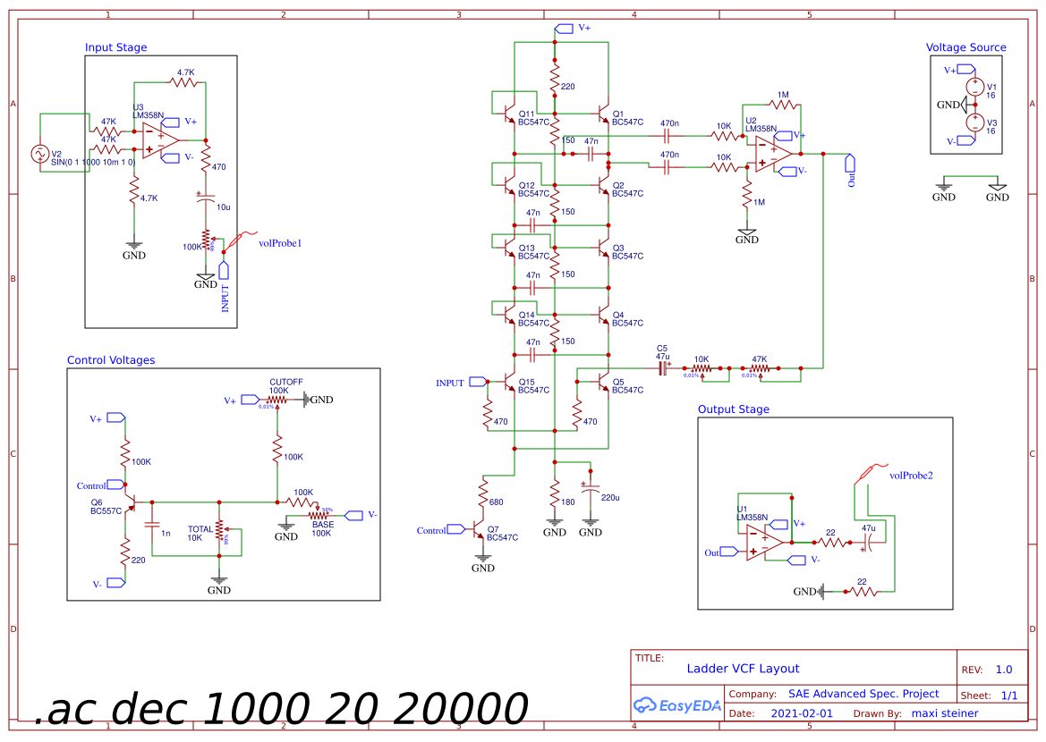 Ladder Filter - EasyEDA open source hardware lab