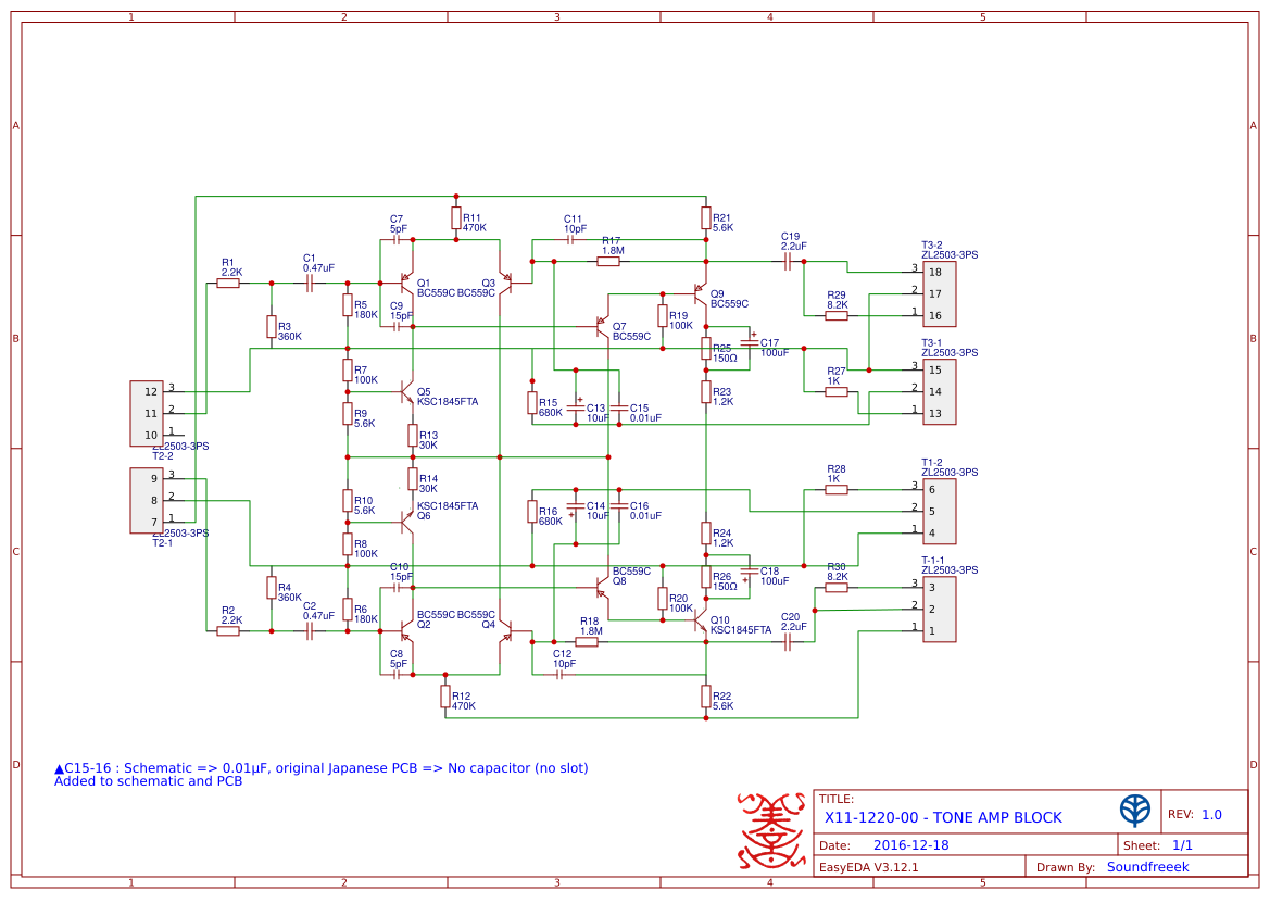 Trio 700C - TONE AMP BLOCK - X11-1220-00 - OSHWLab